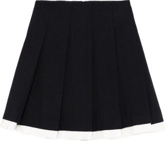 Shushu/Tong jupe plissée en laine - Bleu