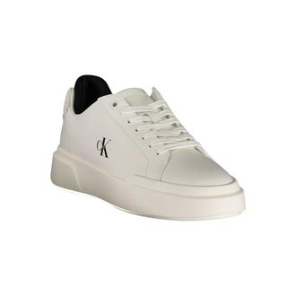 Calvin Klein Logo-Print Polyurethane Sneaker - White