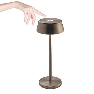 Zafferano Sister Light Lampe, Wiederaufladbare und Kabellose Tischlampe mit Touch Control, Geeignet für den Innen- und Außenbereich, Dimmer, 2700-4000 K, Höhe 3