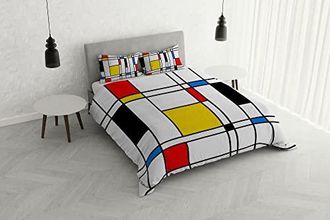 Italian Bed Linen SD-66 Bettwäsche-Set mit Digitaldruck, hergestellt in Italien, Doppelbett