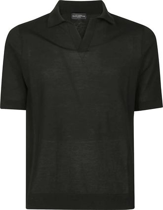 Ballantyne Homme, Tops, Noir, Taille: XL Polo Uni Manches Courtes