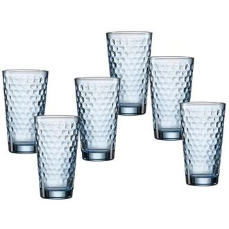 Ritzenhoff & Breker Favo Lot de 6 verres &agrave; long drink en verre Bleu