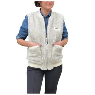 Aeronautica Femme, Vestes, Beige, Taille: 36 FR Gilet Matelass&eacute;