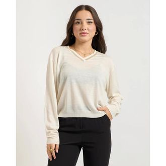 Yes-Zee YES Zee, Femme, Pulls, Beige, Taille: 40 FR Pull V-neck