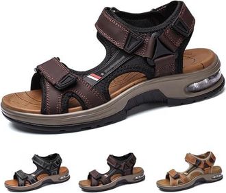 Generic Hommes Sandales en Cuir d&eacute;t&eacute; L&eacute;ger Orthop&eacute;dique Chaussures de Randonn&eacute;e Ext&eacute;rieur Sport Plage Bout Ouvert Sportives avec Soutien de La Vo&ucirc;te Plantaire