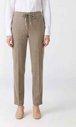 Pantaloni Torino Strickhose mit geradem Bein aus Wolle und Kaschmir mit hohem Kordelzugbund