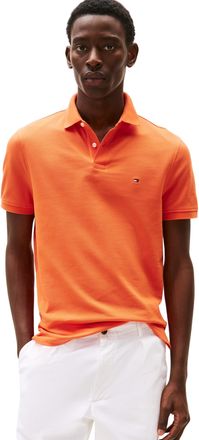 Tommy Hilfiger Herren 1985 Regular Polo Mw0mw17770 Kurzarm Poloshirts, Orange (Brilliant Orange), 3XL Große Größen