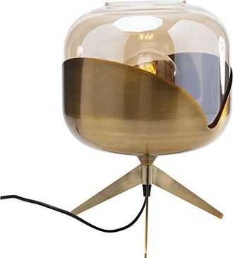 Kare Design Lampe de table design Golden Goblet Ball avec douille en acier et abat-jour en verre - Ampoule non incluse - 35 x 27 x 27 cm (H x l x P)