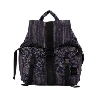 Ganni Re-Tech Patchwork Rucksack - - Bags - Damen - Blau - ONE SIZE