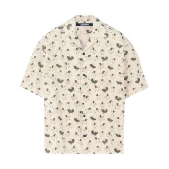 Jacquemus Blumenmuster Knopfleiste Hemd - - Shirts - Herren - Beige - S