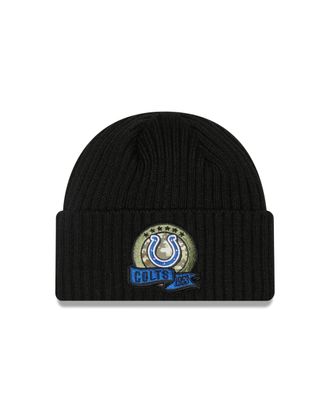 New Era Indianapolis Colts NFL Salute to Service 2022 Black Cuff Knit Beanie - One-Size