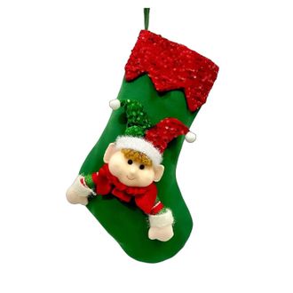 Generico Weihnachtsstrumpf, wiederverwendbar, f&uuml;r den Weihnachtsbaum, f&uuml;r den Familienbaum, das Haus, den Kamin, die Party, die S&uuml;&szlig;igkeiten