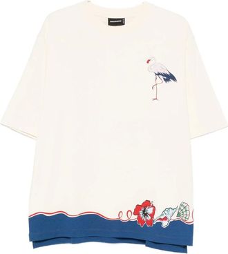 Dsquared2 Homme, Tops, Beige, Taille: M Aloha T-Shirt