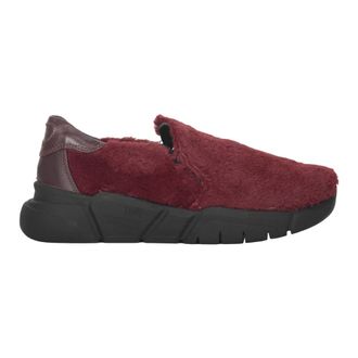 Moschino Slip-On Sneakers mit Kunstpelz - - Shoes - Damen - Rot - 39 EU