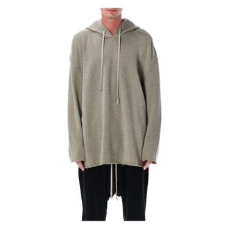 Rick Owens Homme, Sweatshirts et sweats à capuche, Gris, Taille: M Oversized Melange Gris Tricot Sweat à capuche