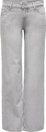 Only Jean Coupe Droite ONLBRENDA Taille Basse Straight Fit Jeans Light Grey Denim M 32 Light Grey Denim M / L32