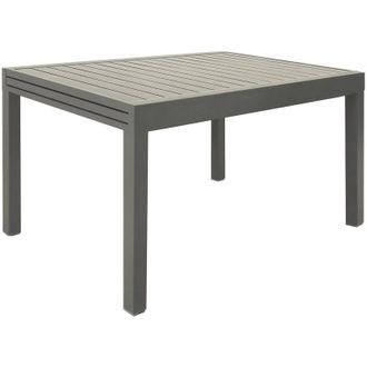 Sweeek Table de jardin extensible aluminium kaki. 8 places. 135 / 270 x 90 x 75 cm