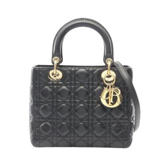 Dior Pre-owned Lady Dior Leder 2way Bag - - Pre-owned - Damen - Schwarzk - ONE SIZE