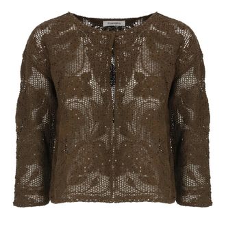 KANGRA Femme, Pulls, Brun, Taille: 36 FR Cardigans