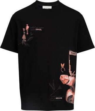Pas Une Marque T-shirt droit col ronds&eacute;rigraphi&eacute;