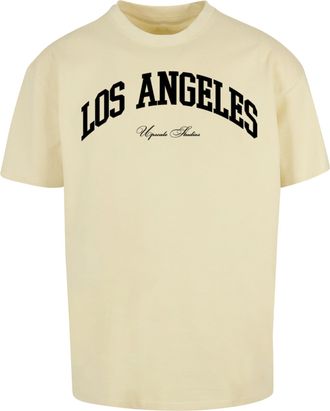 Mister Tee Upscale Unisex T-Shirt L.A. College Oversize Tee, T-Shirt mit Aufdruck, Oversized Fit, Streetwear, Softyellow, XXL