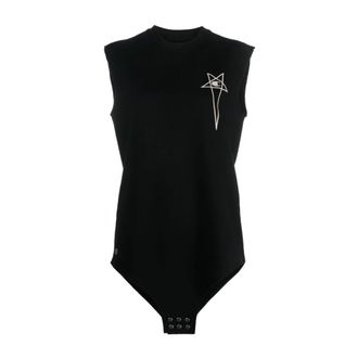 Rick Owens Schwarzes Logo Tank Top - - Tops - Damen - Schwarzk - XS
