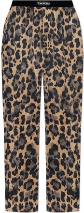 Tom Ford Homme, V&ecirc;tements de nuit et de d&eacute;tente, Brun, Taille: M Silk Pajama Bottoms