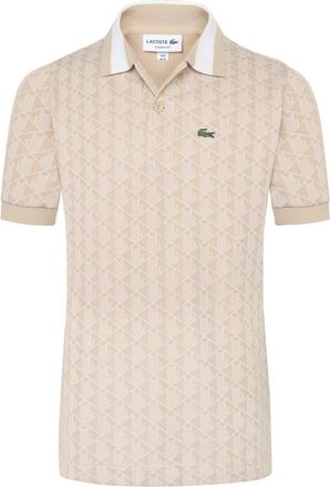 Lacoste Poloshirt in Jacquard-Strick und Monogramm-Print, Classic Fit in