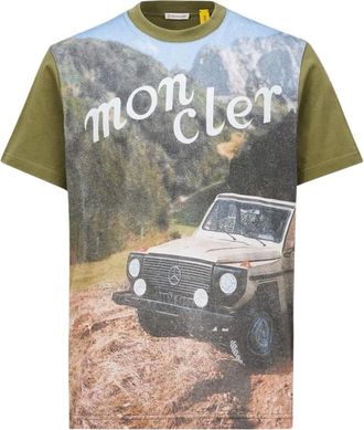 Moncler Homme, Tops, Multicolore, Taille: L Graphic Tee OffRoad Print