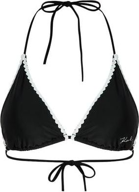 Karl Lagerfeld Haut de maillot de bain triangle &agrave; bords festonn&eacute;s