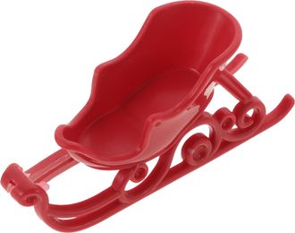 OSALADI Kleiner Weihnachtsschlitten Rot 7cm Miniaturschlitten Ornament f&uuml;r Puppenh&auml;user Weihnachtsbaum und Tischdekoration