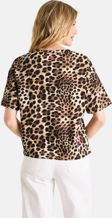 Lieblingsst&uuml;ck Rundhalsshirt NinaL mit Leo-Print