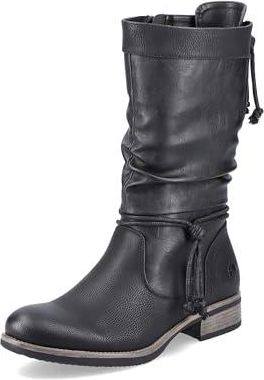 Rieker Femme 98873 Botte Tendance, Schwarz, 38 EU