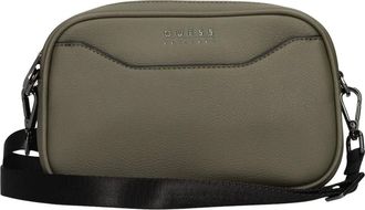 Guess Homme, Sacs, Vert, Taille: ONE Size Sac bandouli&egrave;re en similicuir