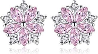 Generic &Eacute;l&eacute;gant Strass Cristal Fleur Boucles doreilles Simples Fleurs de Cerisier Boucles doreilles Fille Femmes Accessoires de Charme, Couleur 2 &eacute;l&eacute;gant et p
