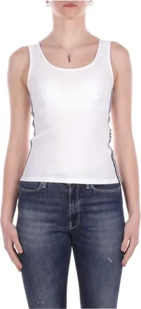 GCDS Gcds, Femme, Tops, Blanc, Taille: 42 FR Canotta