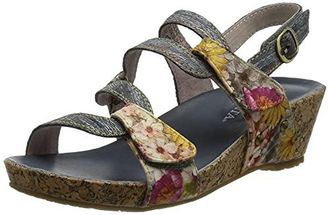 Laura Vita Laura Vita BECLINDAO 209, Sandales Bout Ouvert Femme, Gris Gris, 35 EU