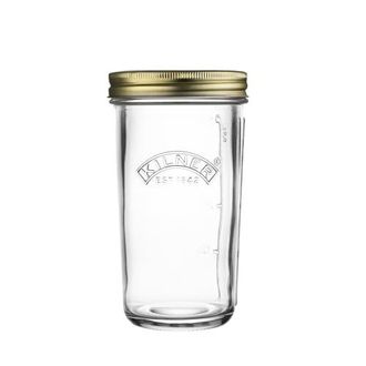 Kilner Weithals-Einkochglas, 500ml, Einmachgl&auml;ser mit Schraubdeckel zum Konservieren von ganzen Fr&uuml;chten oder ganzem Gem&uuml;se, Vakuumversiegelung, F&uuml;llstandanz