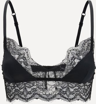 Dolce & Gabbana Satin soft-cup bralette Bra with lace Female 2