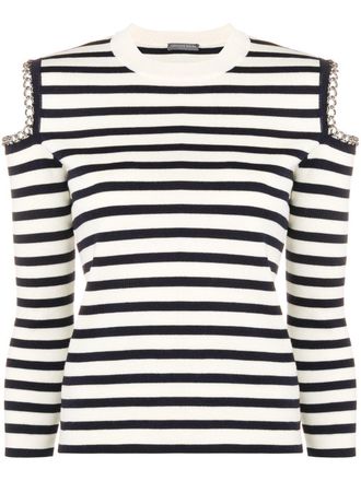 Alexander McQueen Pullover mit Zierkette - Nude
