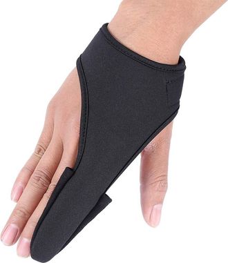 Dioche Zeigefinger, Schwarzer Bequemer Einzelner Index Finger Schutz Unisexgummiband Handschuh für Fischerei im Freien