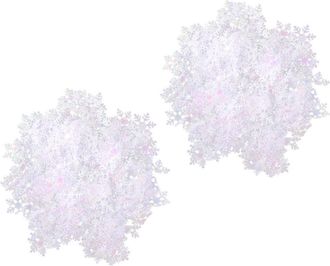 BESPORTBLE 2 Beutel Schneeflocken Stoffaufkleber 600 St&uuml;ck Weihnachts Dekoration Selbstgemacht Bastelrequisiten f&uuml;r Weihnachtsfeier Wei&szlig; Sicher und Modisch