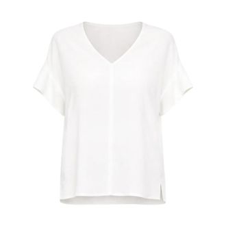 Liu Jo T-shirt scollo V - - Tops - Damen - Wei&szlig; - S
