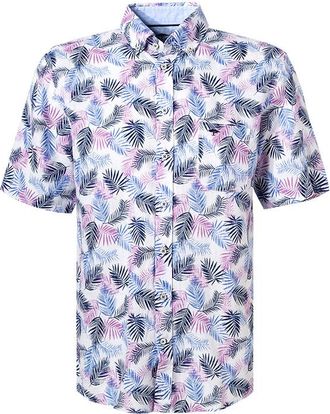 Fynch-Hatton Fynch-Hatton Herren Kurzarmhemd blau Leinen