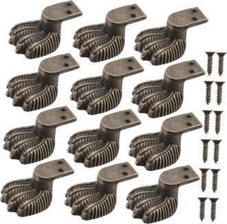 Artibetter 12 St&uuml;ck Teiliges M&ouml;bel fu&szlig;schutz Umweltfreundlichem Zinklegierungsmaterial rutschfeste Verschlei&szlig;feste M&ouml;belbeine in Bronze f&uuml;r Schmuckk&auml;stchen Schra