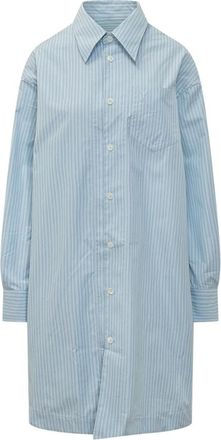 Ami Femme, Robes, Bleu, Taille: 40 FR De Coeur Wide Shirt Dress