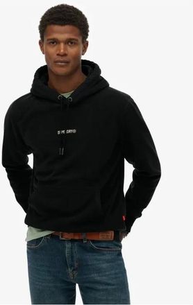 Superdry Homme, Sweatshirts et sweats &agrave; capuche, Noir, Taille: L Micro S Sweat