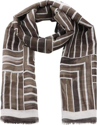 Altea Homme, Accessoires, Brun, Taille: ONE Size Classic Pattern Scarf