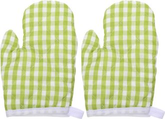 Pretyzoom FONDOTIN 2 Stück Teiliges Ofenhandschuh Hitzebeständig Polyester Mikrowellengeeignet Schützende Küchenhandschuhe für Backofen und Kochen rutschfest mi