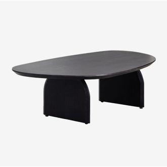 Sklum Couchtisch aus Mangoholz (135x80 cm) Bedum Schlichtes Schwarz